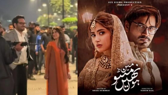 Behind-the-Scenes Glimpse of Humayun Saeed and Sajal Aly’s Upcoming ...